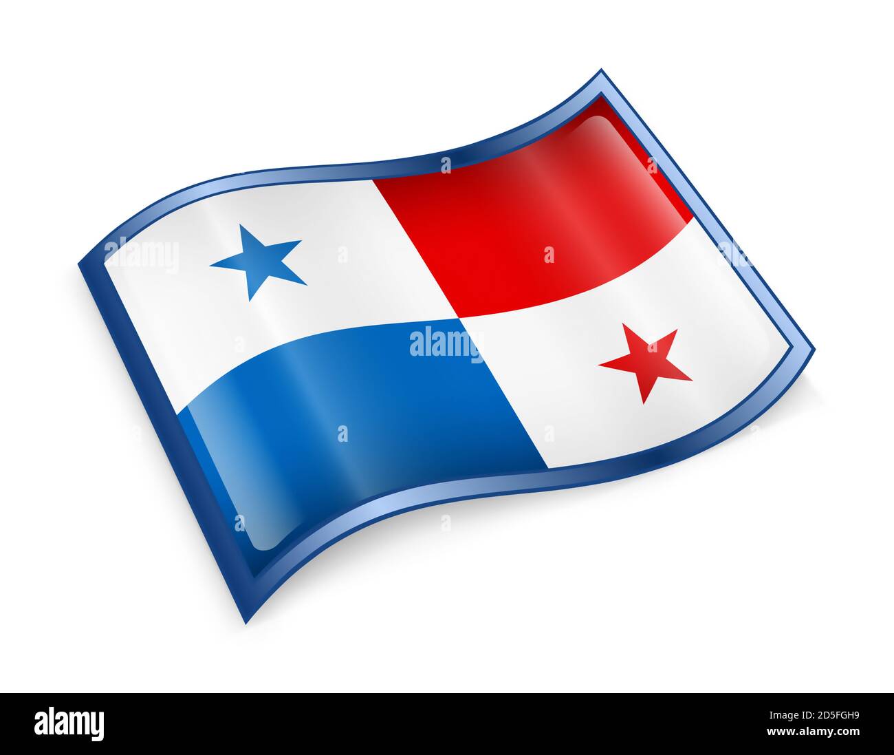 Panama Flag icon, isolated on white background Stock Photo - Alamy