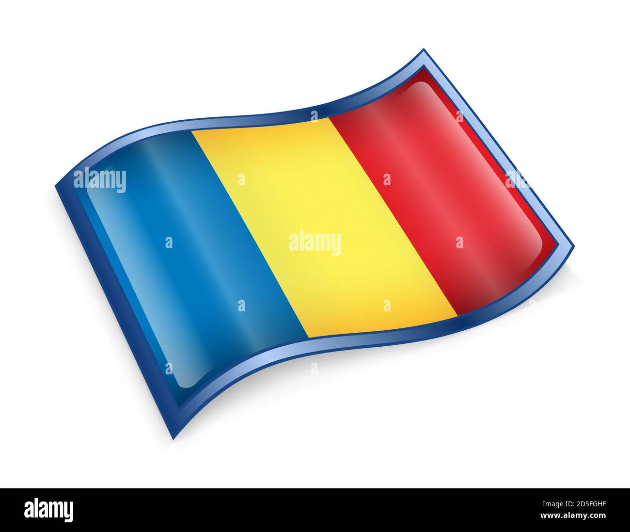 Romania Flag icon Stock Photo - Alamy