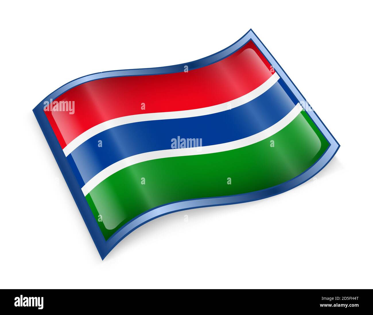 Gambia flag waving national symbol Cut Out Stock Images & Pictures - Alamy