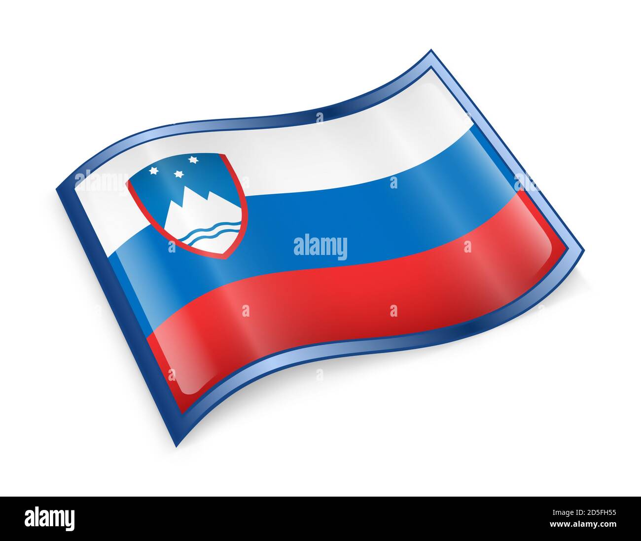 Slovenia Flag icon Stock Photo - Alamy