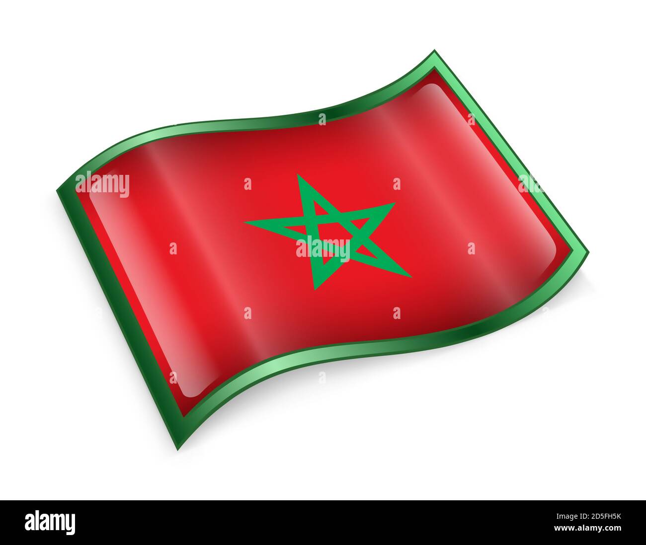 Morocco flag glossy button hi-res stock photography and images - Alamy
