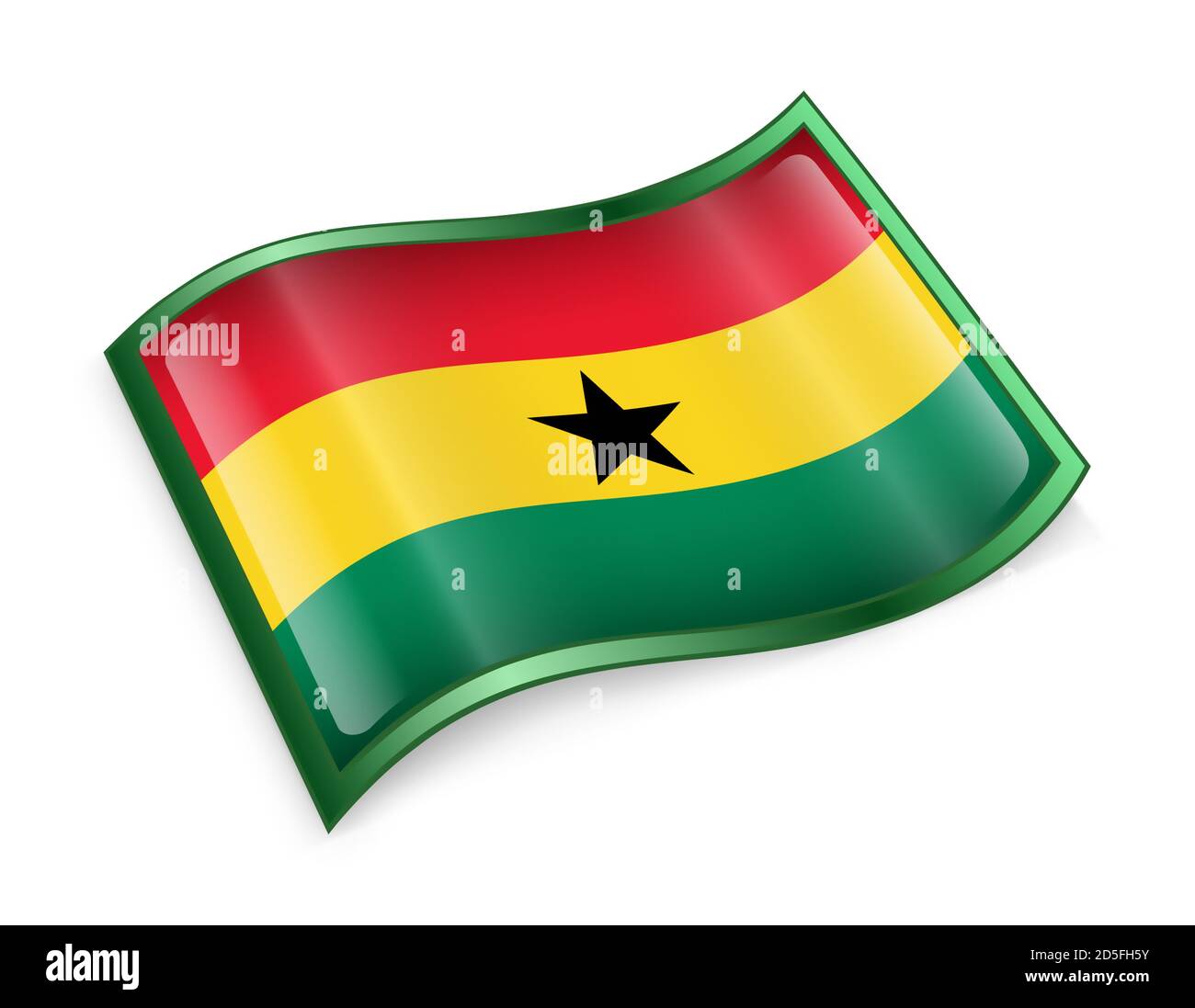 Ghana flag icon Cut Out Stock Images & Pictures - Alamy