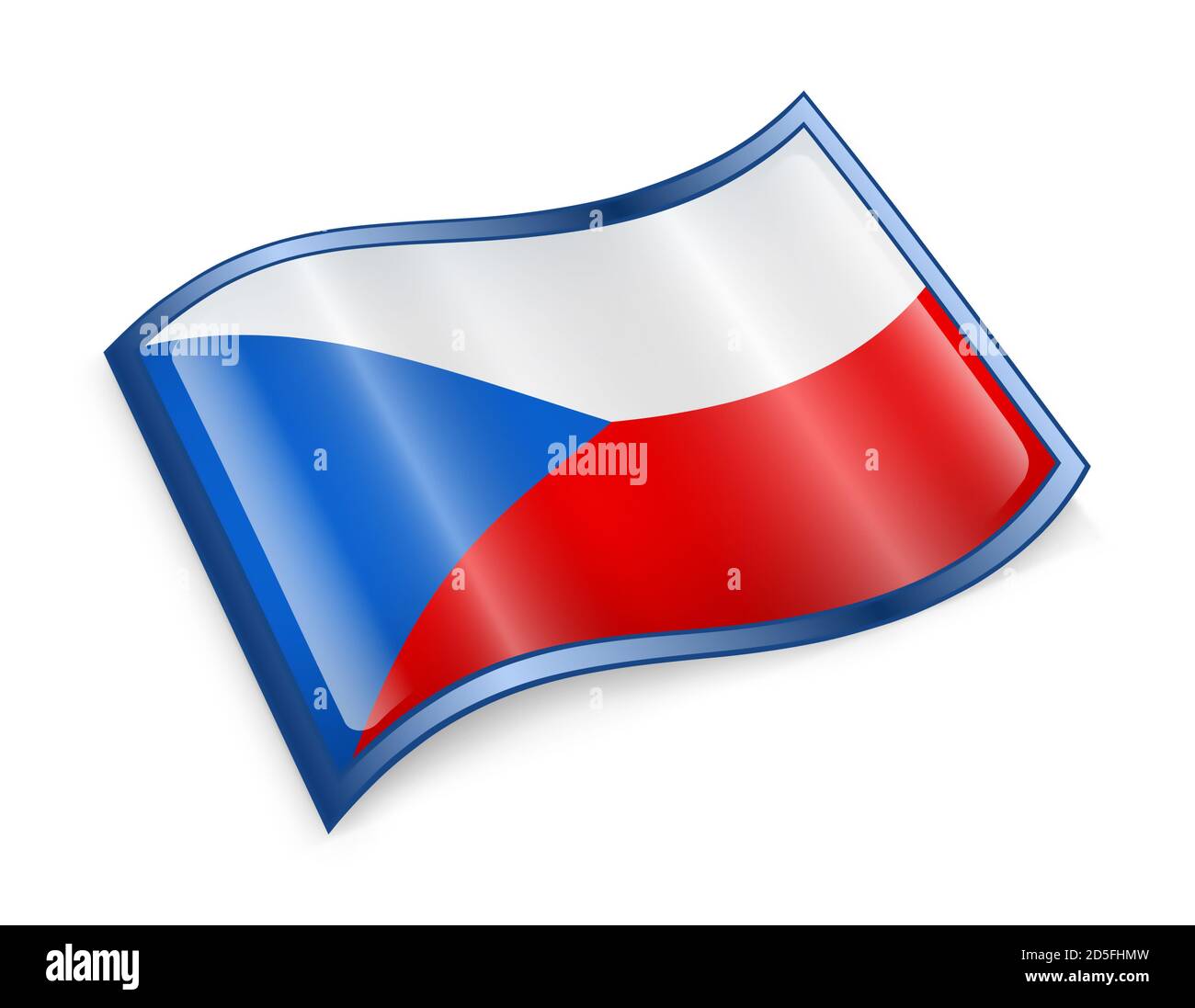 Czech Flag icon Stock Photo - Alamy