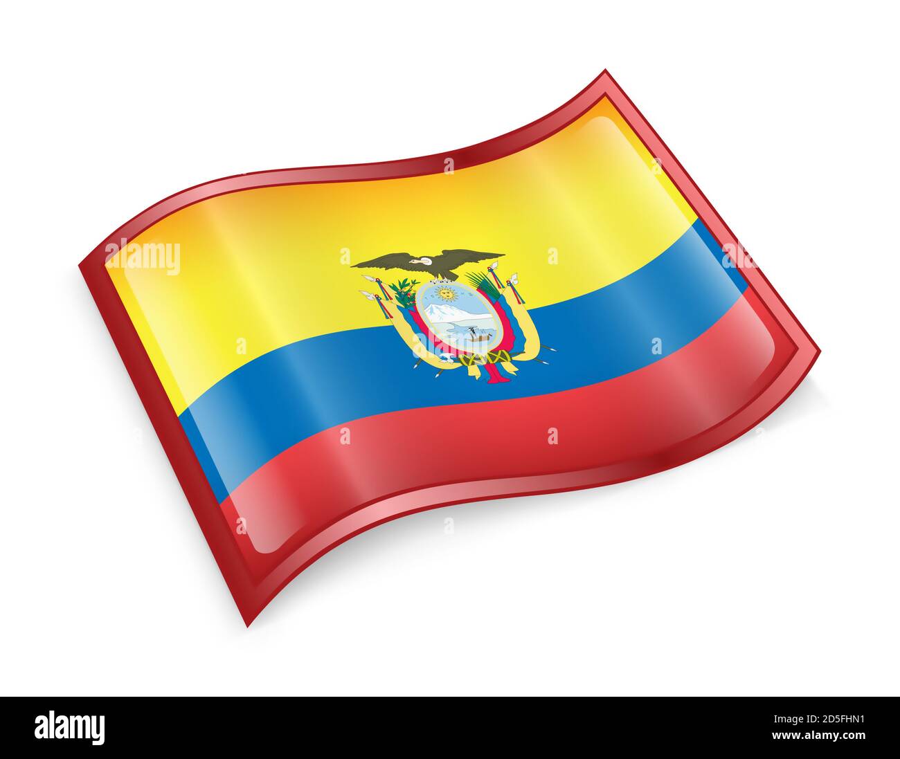 Ecuadorian Flag icon Stock Photo - Alamy