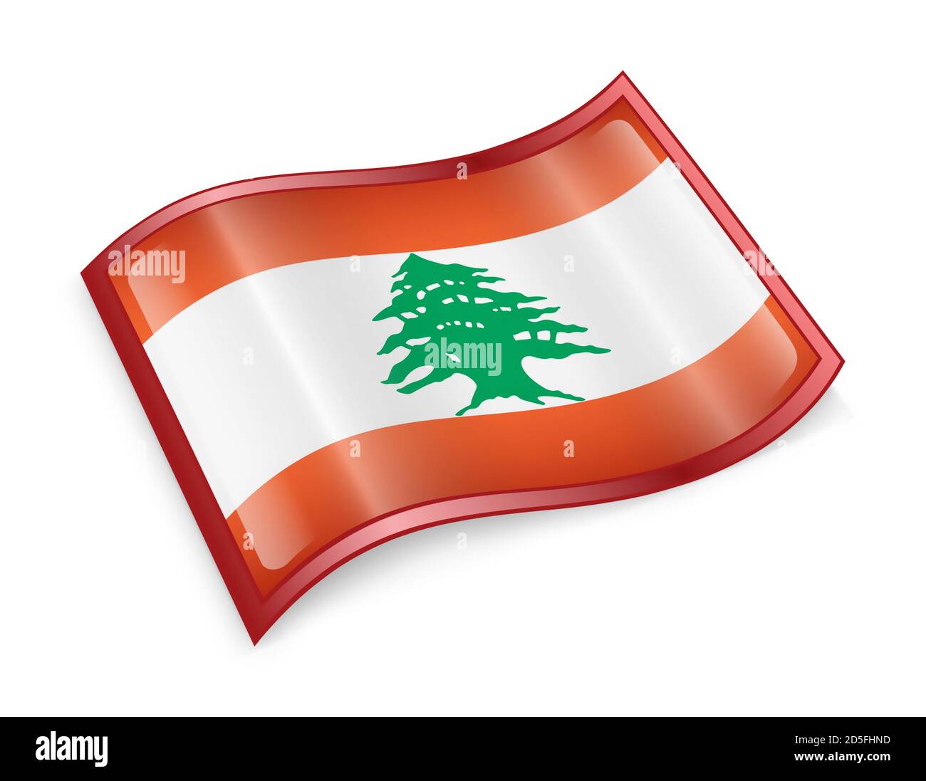 Lebanon waving flag national Cut Out Stock Images & Pictures - Alamy