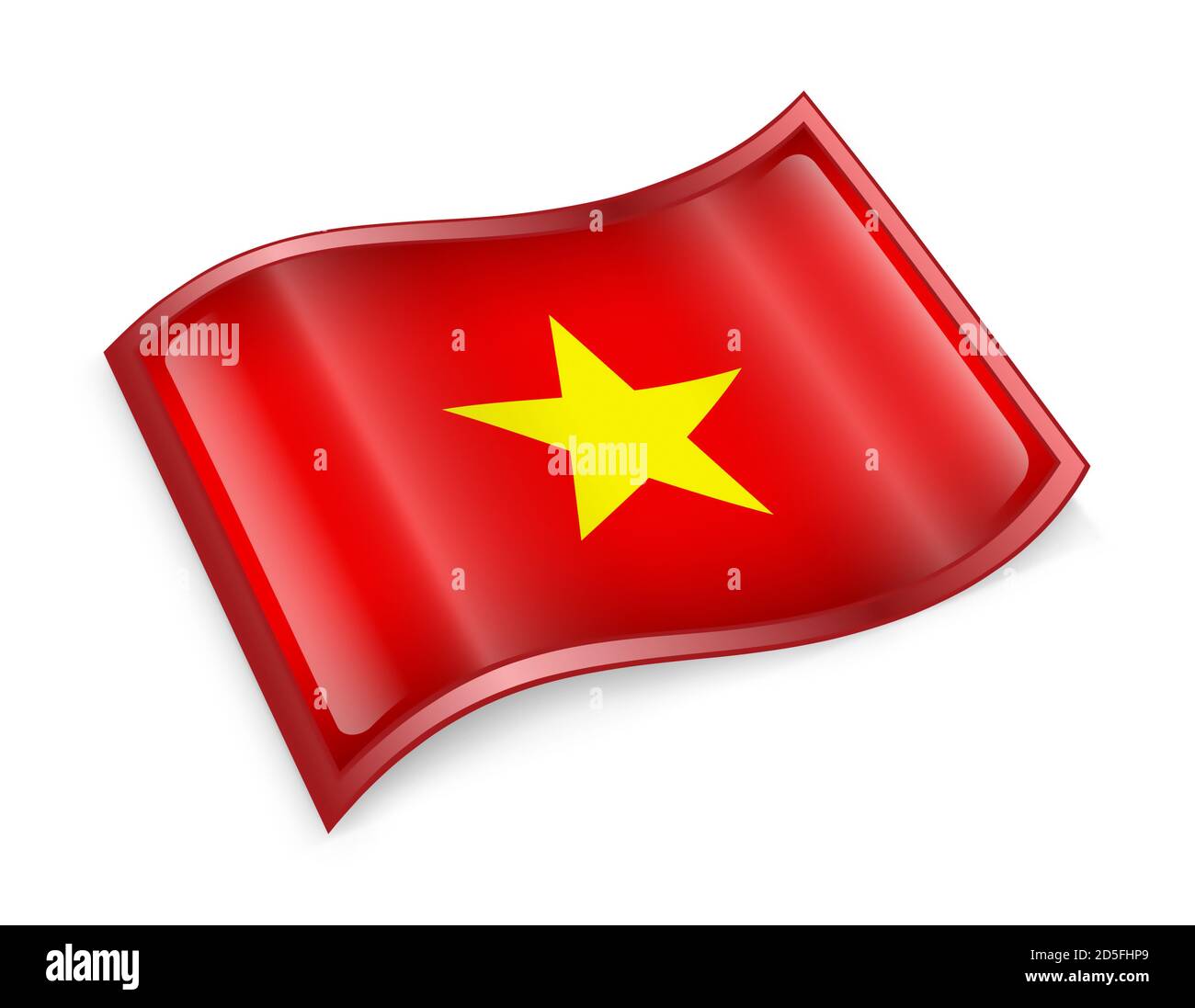 Vietnam Flag icon Stock Photo - Alamy