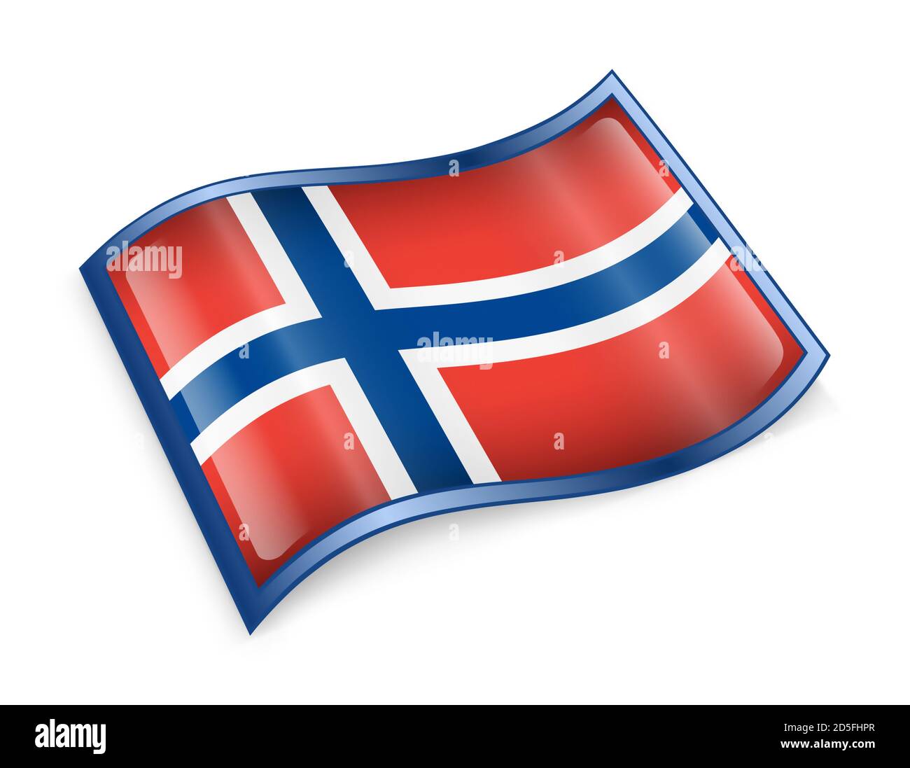 Norwegian Flag icon Stock Photo - Alamy