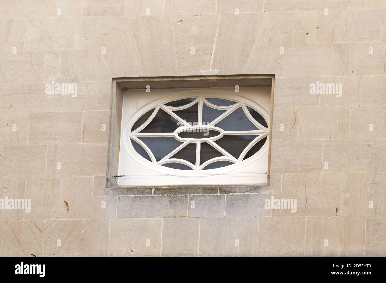 Spiders web window frame design on a building in the City of Bath ...