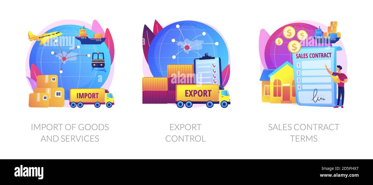 Global trade, distribution and logistics abstract concept vector ...