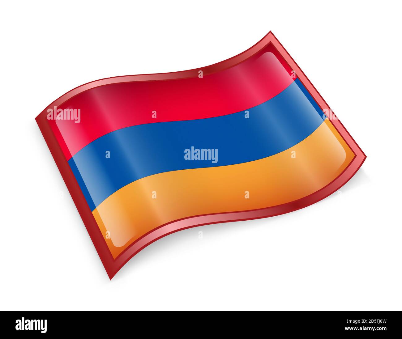 Armenia Flag icon Stock Photo - Alamy