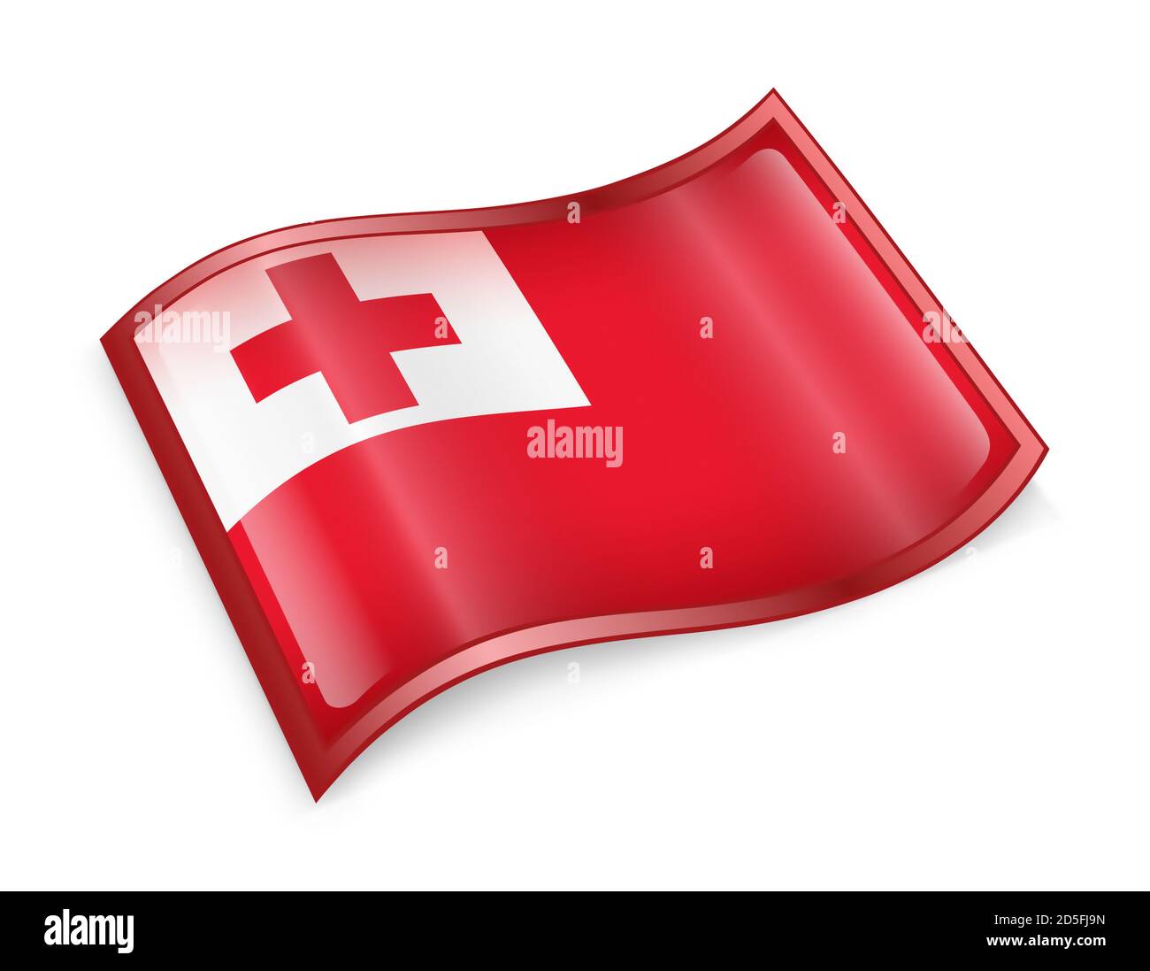 Tonga Flag icon Stock Photo - Alamy