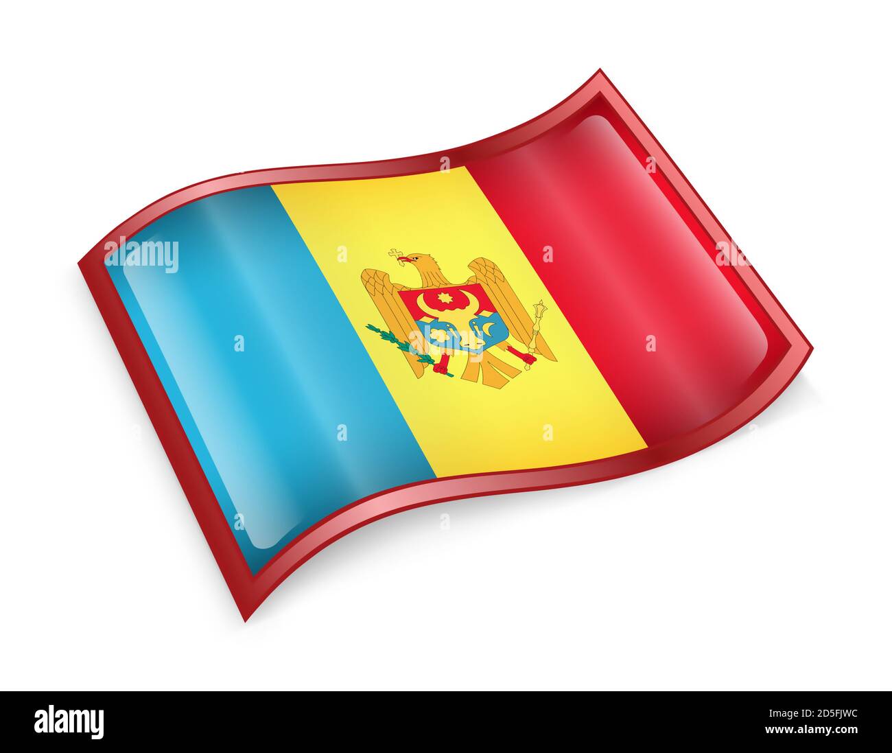 Moldova Flag icon Stock Photo - Alamy
