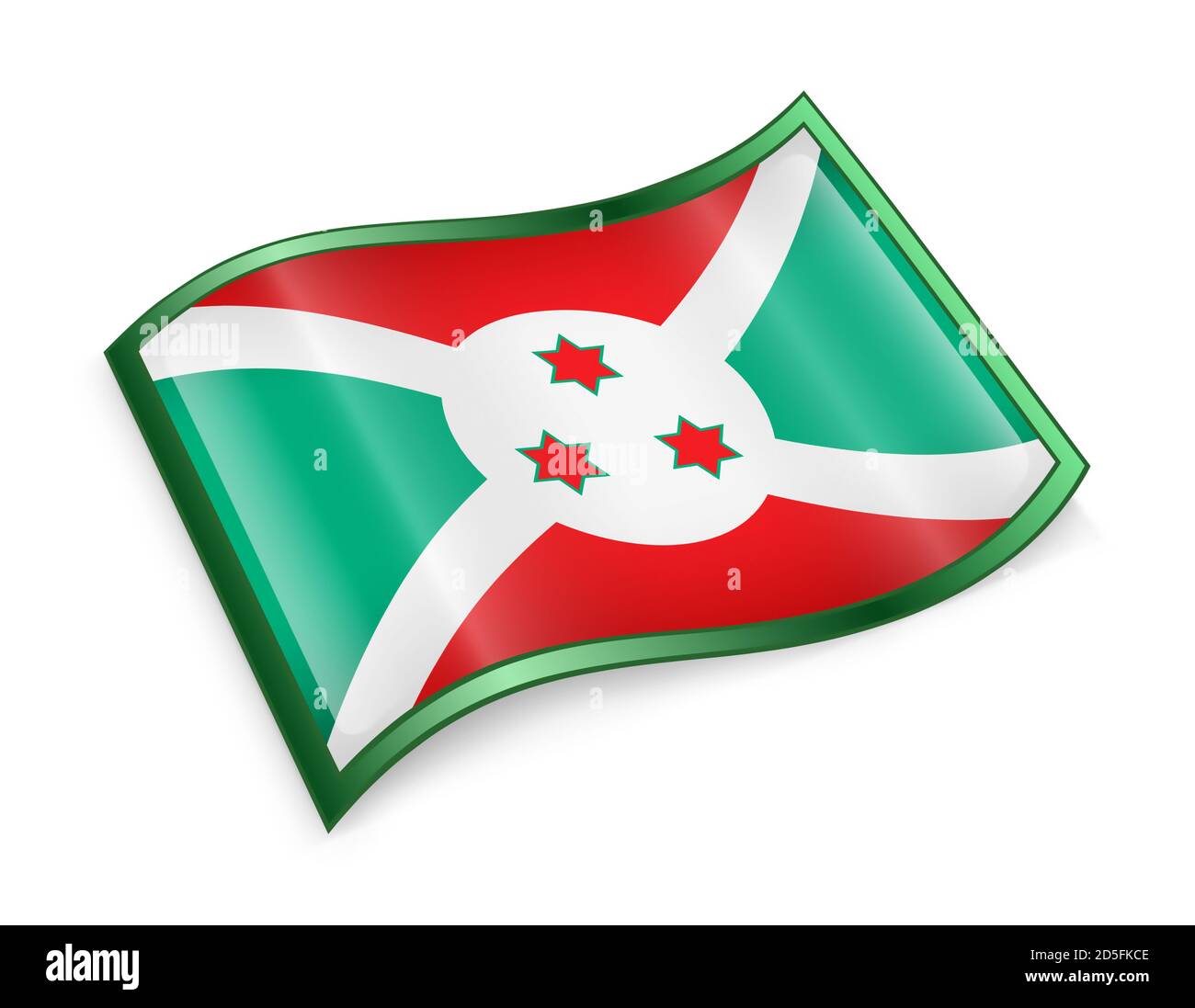 Burundi Flag icon Stock Photo - Alamy