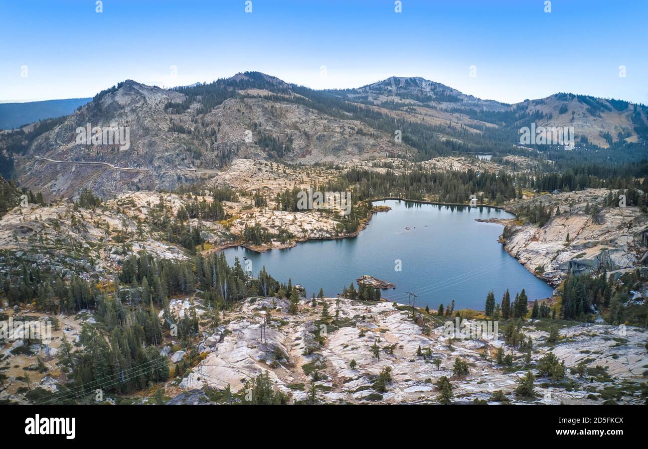 DONNER SUMMIT, CALIFORNIA, UNITED STATES - Oct 08, 2020: Lake Angela ...