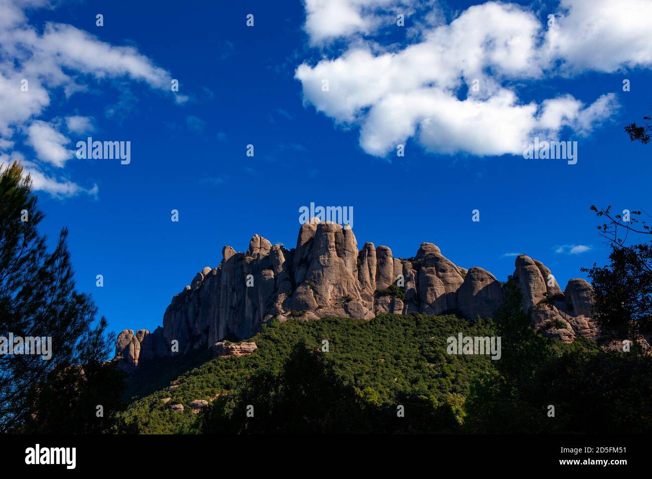 The mountain of Montserrat, near Barcelona, Catalonia, Spain Stock ...