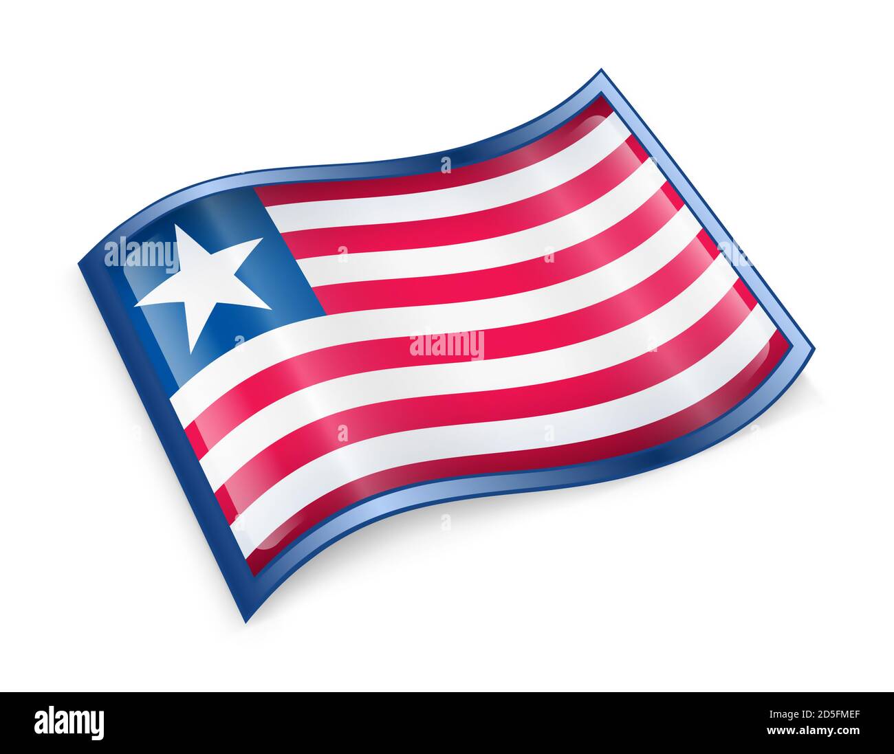 Liberian Flag icon Stock Photo - Alamy