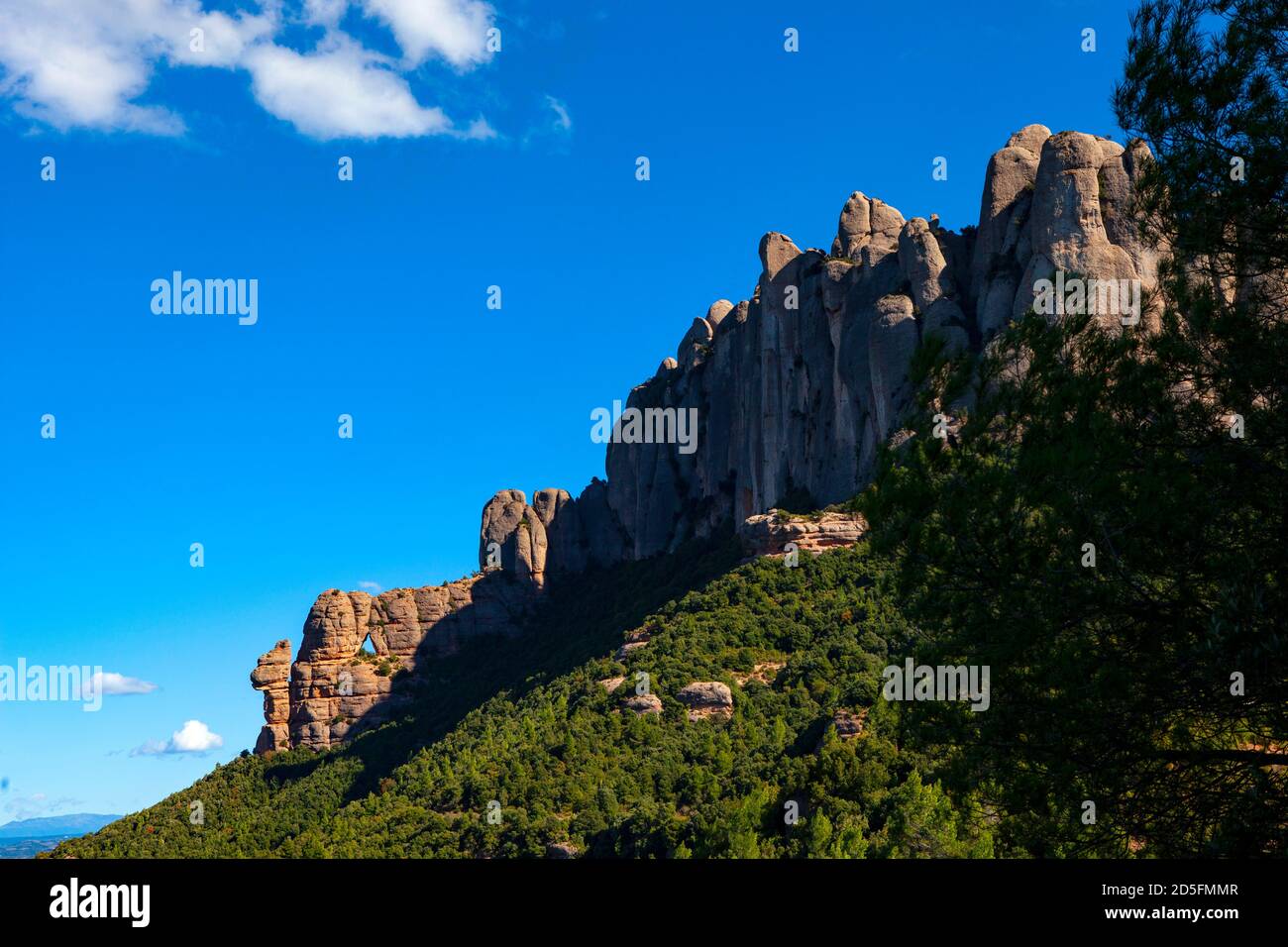 The mountain of Montserrat, near Barcelona, Catalonia, Spain Stock ...