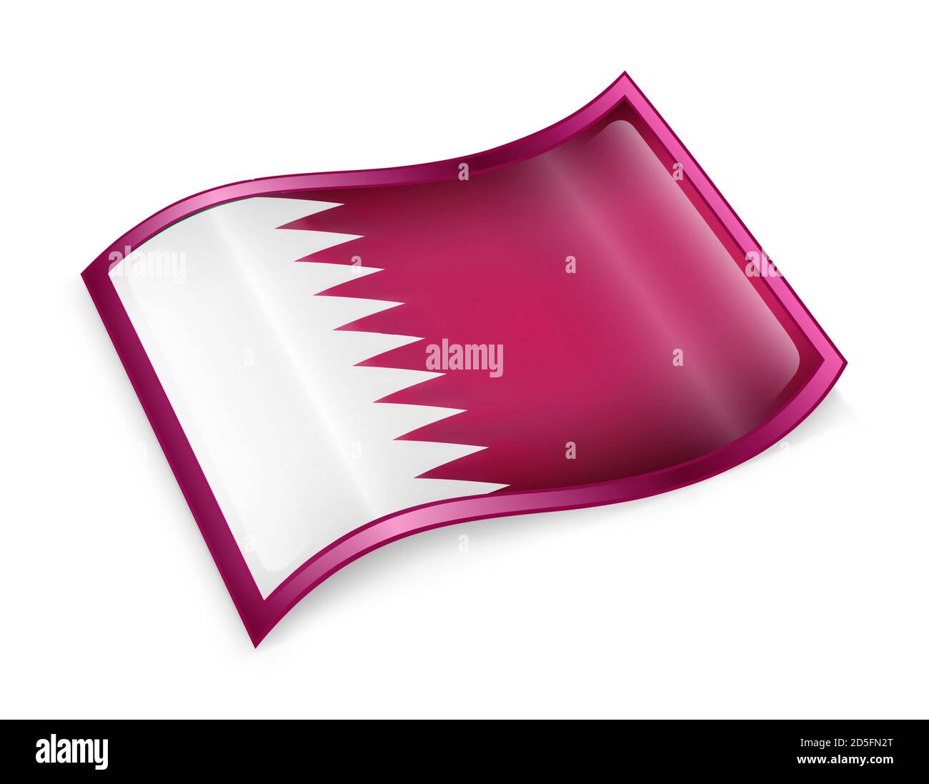 Qatar flag icon Stock Photo - Alamy