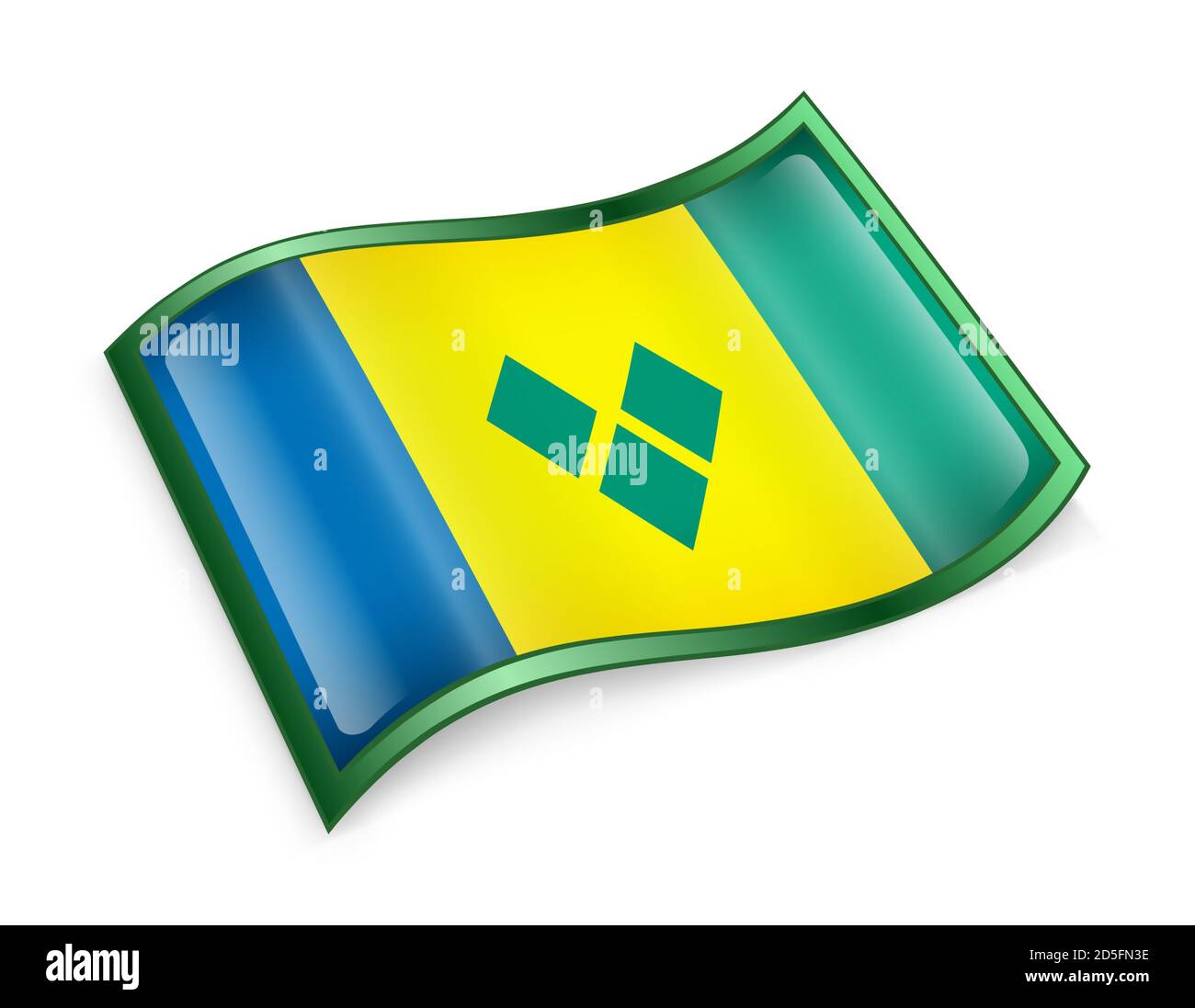 Saint Vincent and the Grenadines flag icon Stock Photo - Alamy