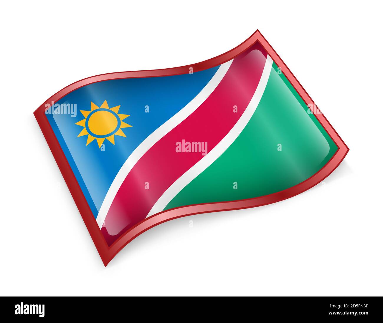 Namibia flag icon Stock Photo - Alamy