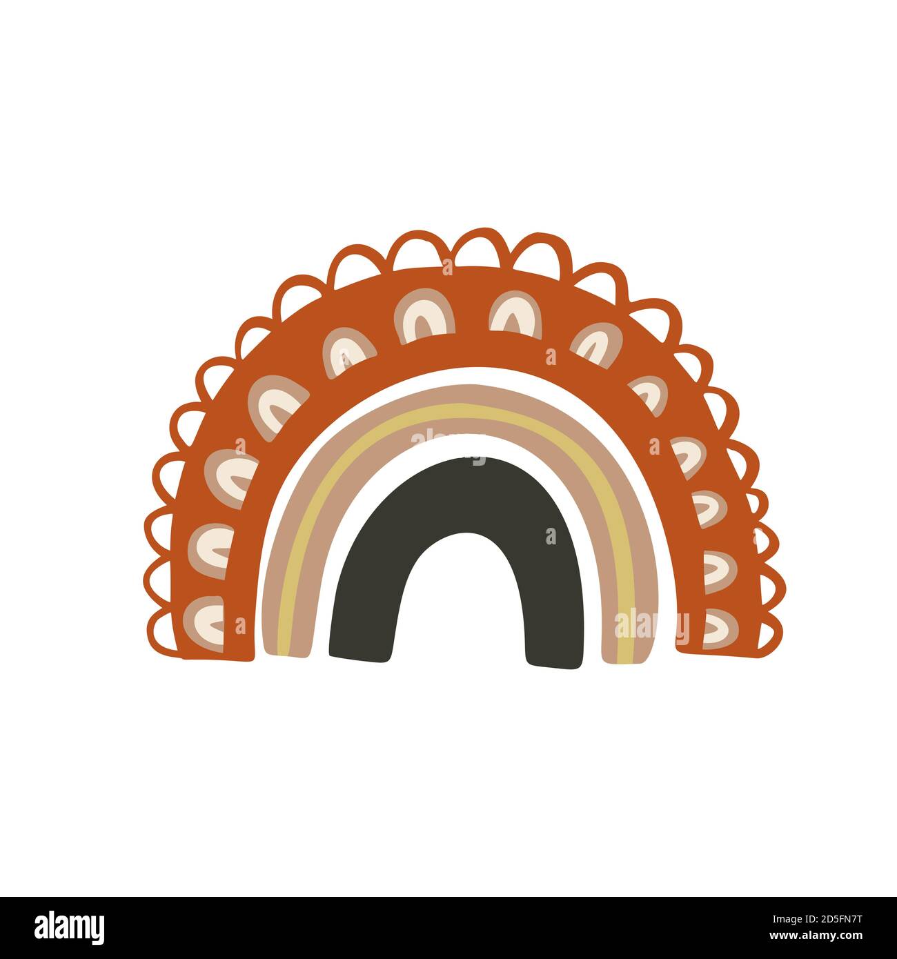 Scandinavian vector boho rainbow poster. Perfect for children room wall ...