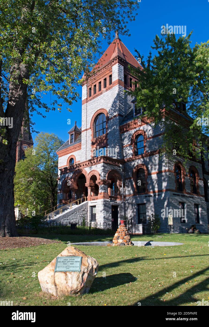 A courthouse in downtown Northampton, Massachusetts on an early fall ...