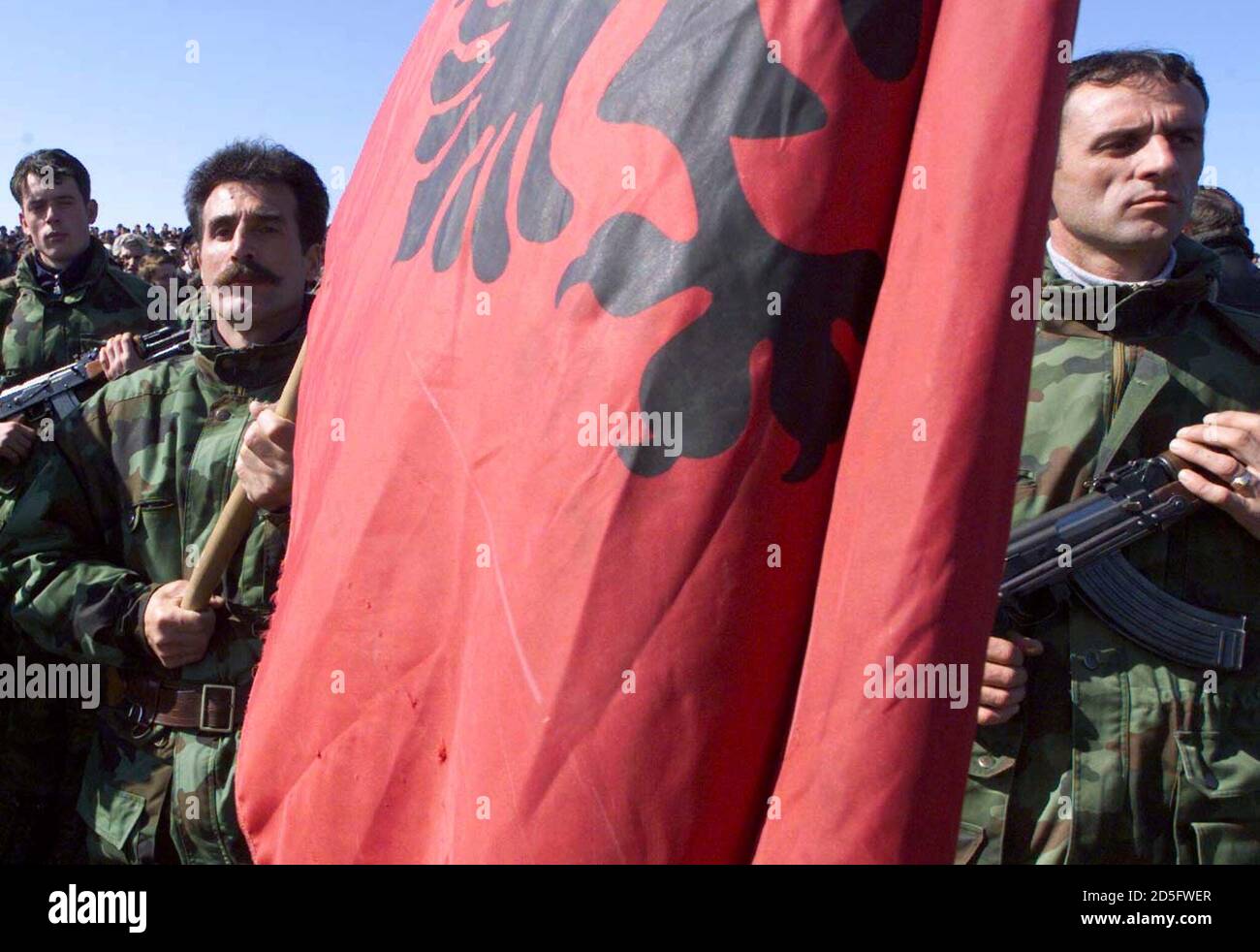 Kosovo liberation army flag hi-res stock photography and images - Alamy