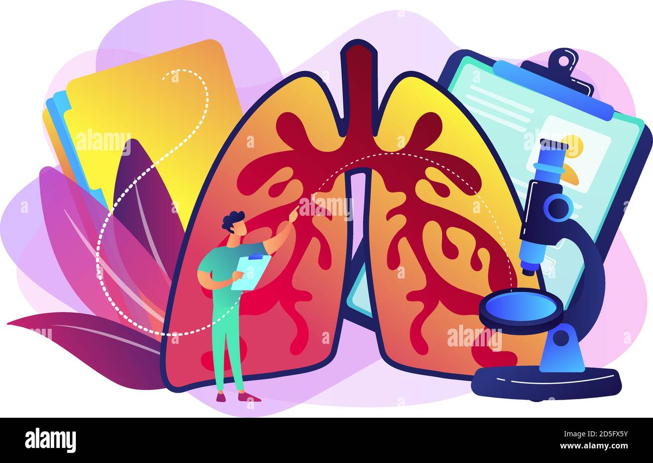 Obstructive pulmonary disease concept vector illustration Stock Vector ...