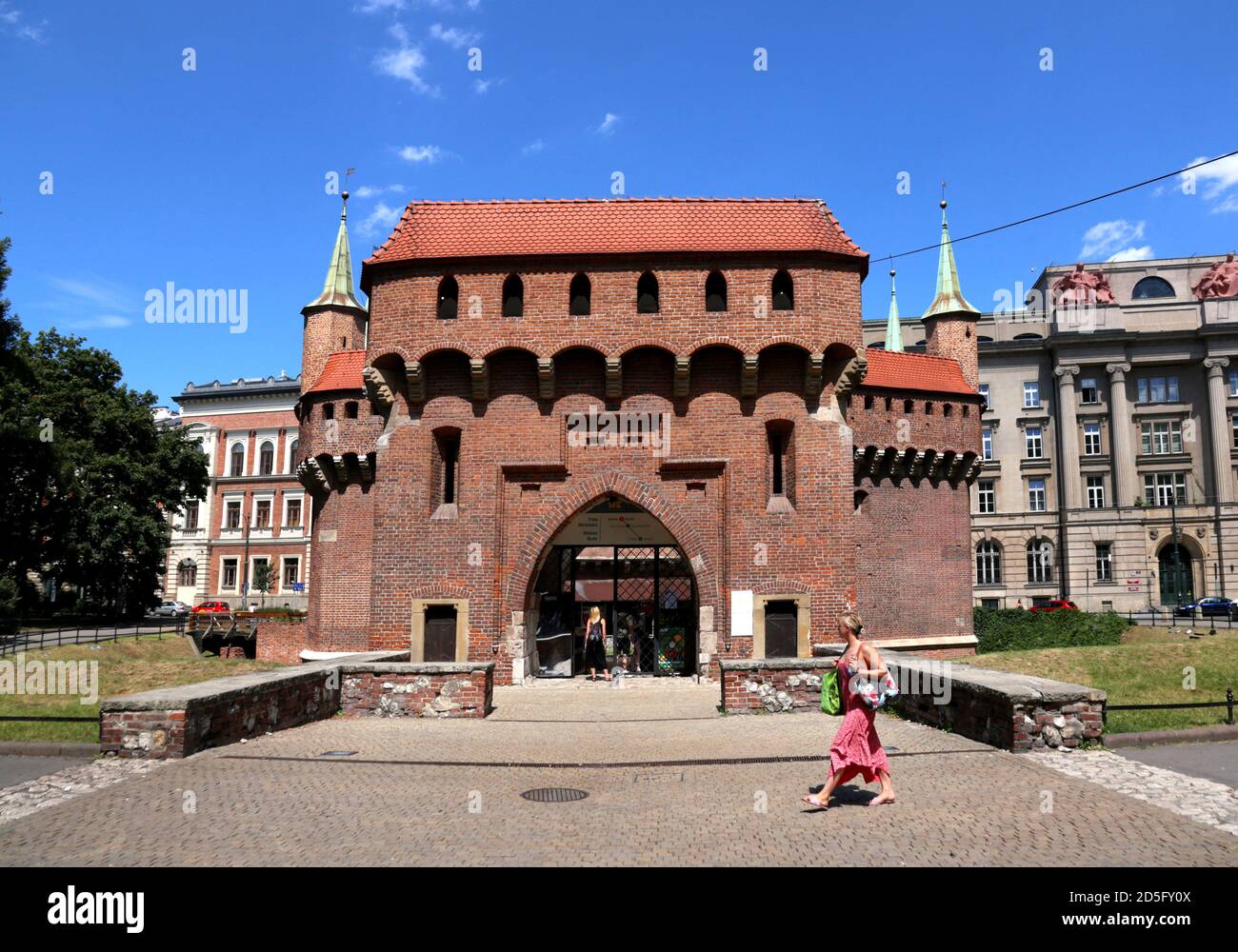 Cracow. Krakow. Poland. Barbicane, fortification in front of Florianska ...