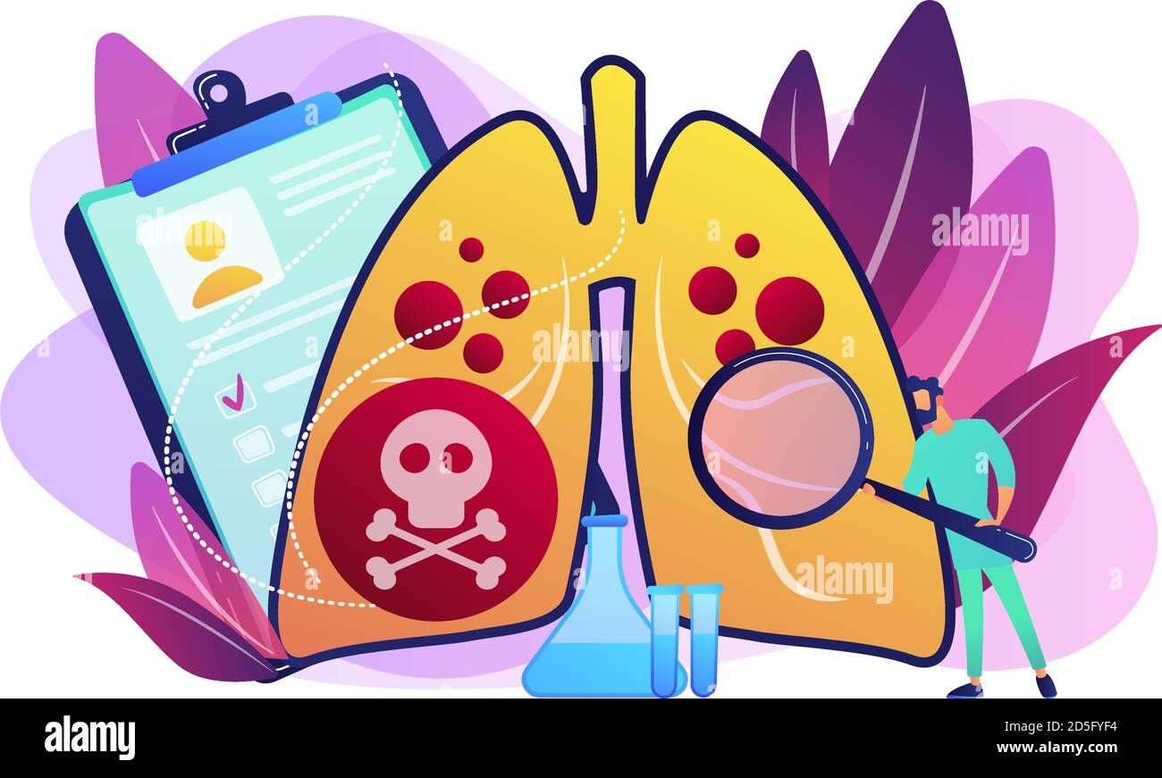 Lower respiratory infections concept vector illustration Stock Vector ...