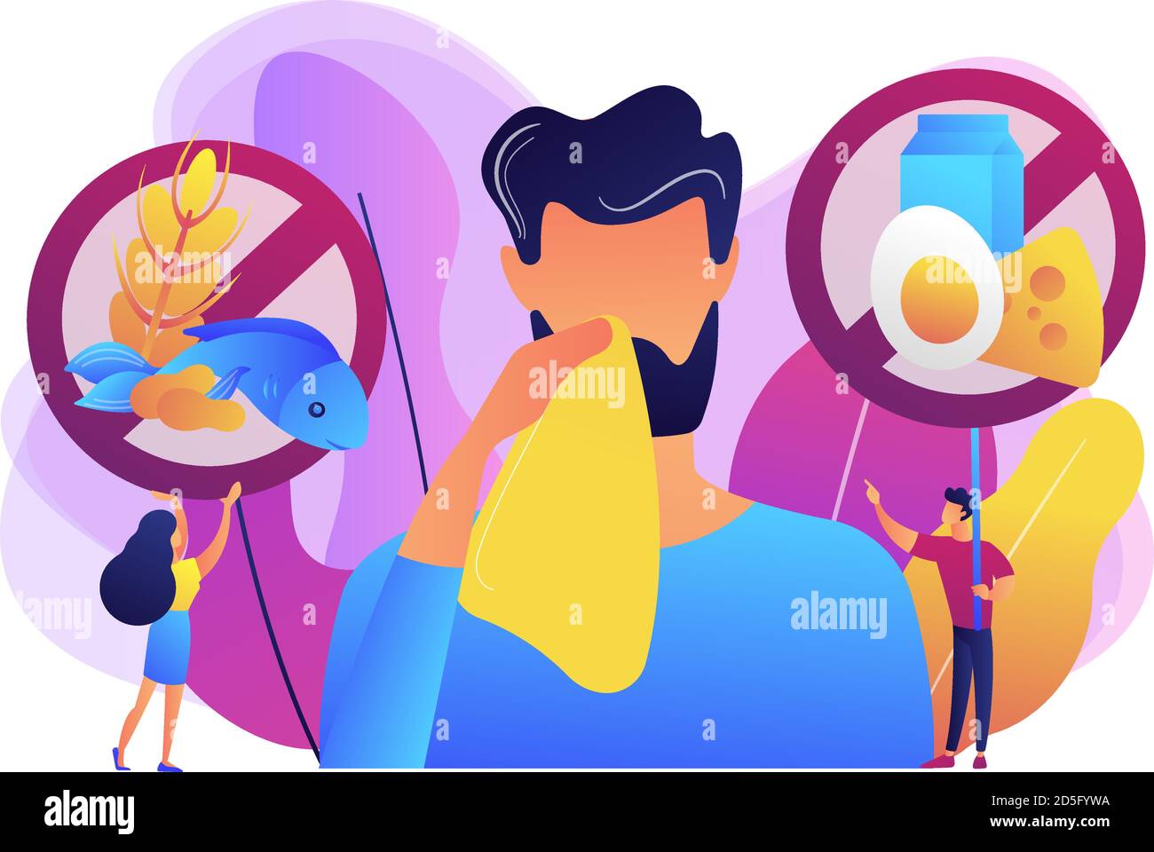 Food allergy concept vector illustration Stock Vector Image & Art - Alamy