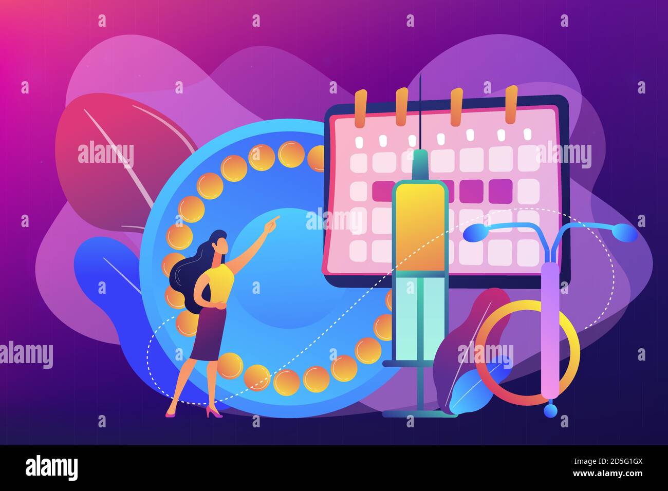 Female contraceptives concept vector illustration Stock Vector Image ...