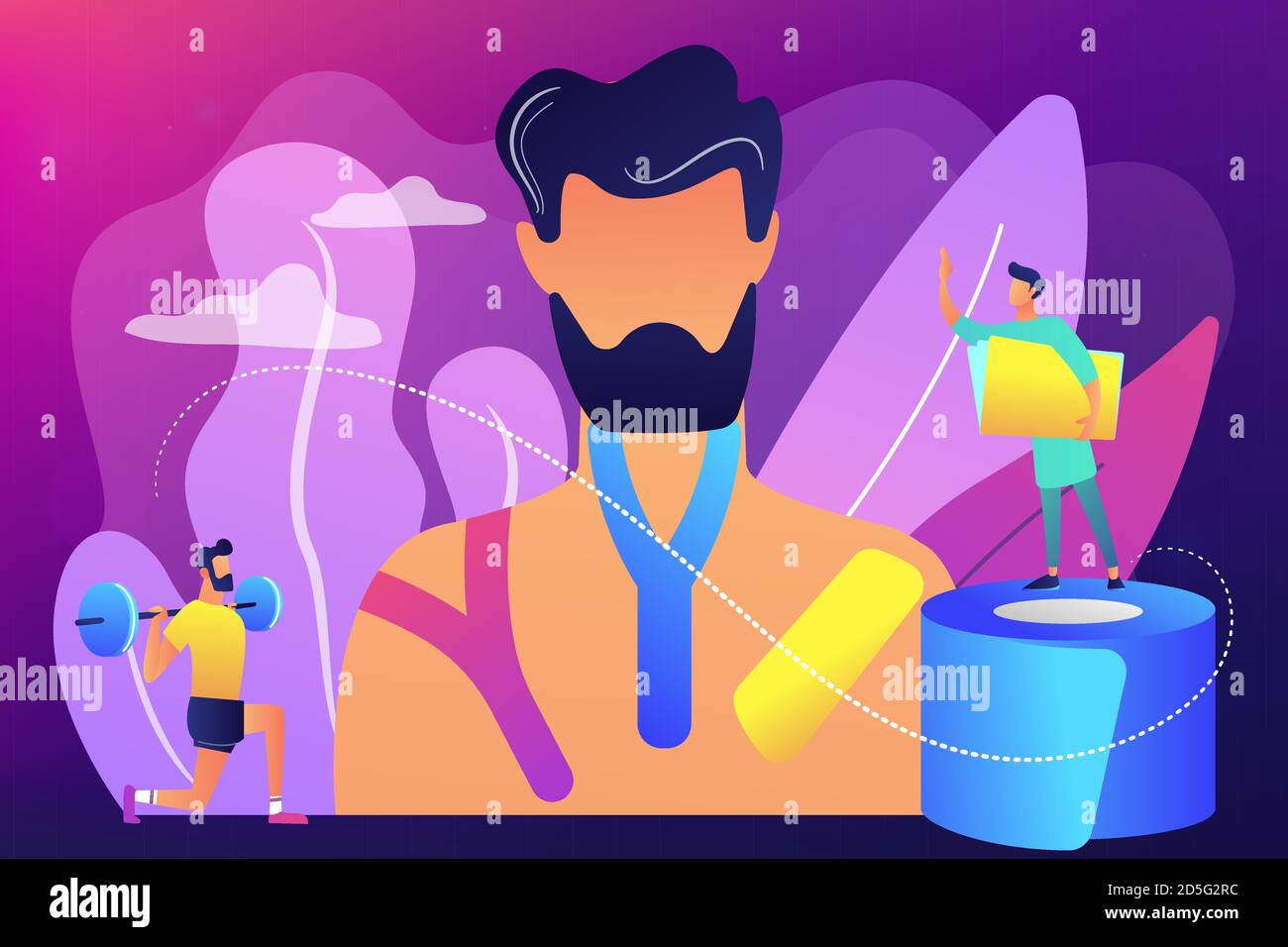 Kinesiology taping concept vector illustration Stock Vector Image & Art ...