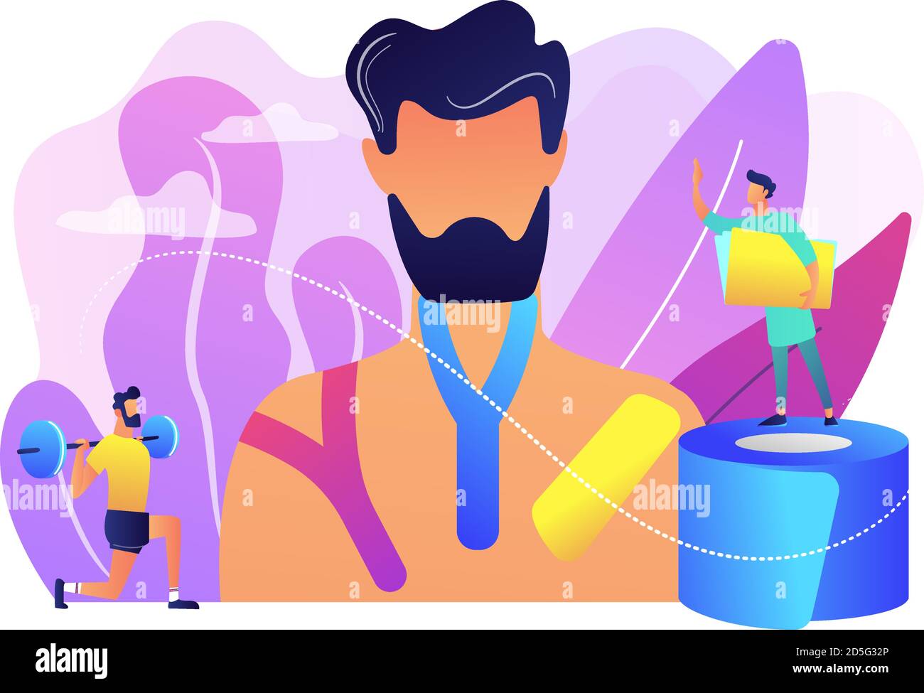 Kinesiology taping concept vector illustration Stock Vector Image & Art ...