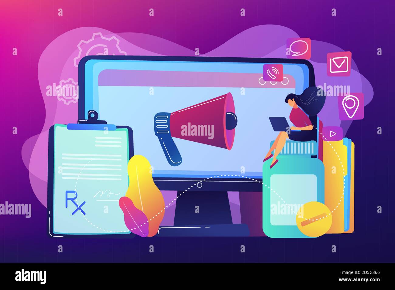 Pharmaceutical marketing concept vector illustration Stock Vector Image ...