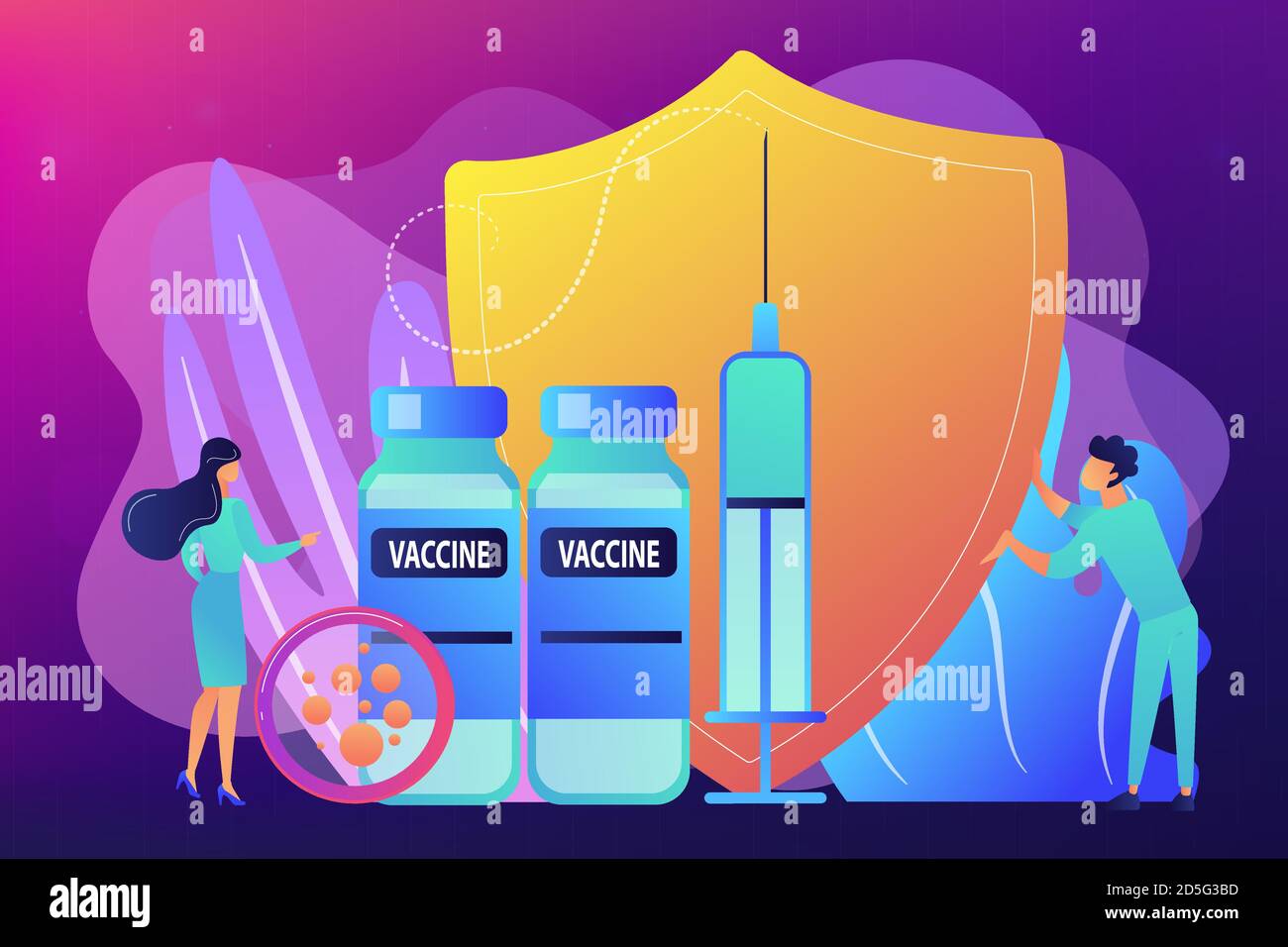 Vaccination program concept vector illustration Stock Vector Image ...