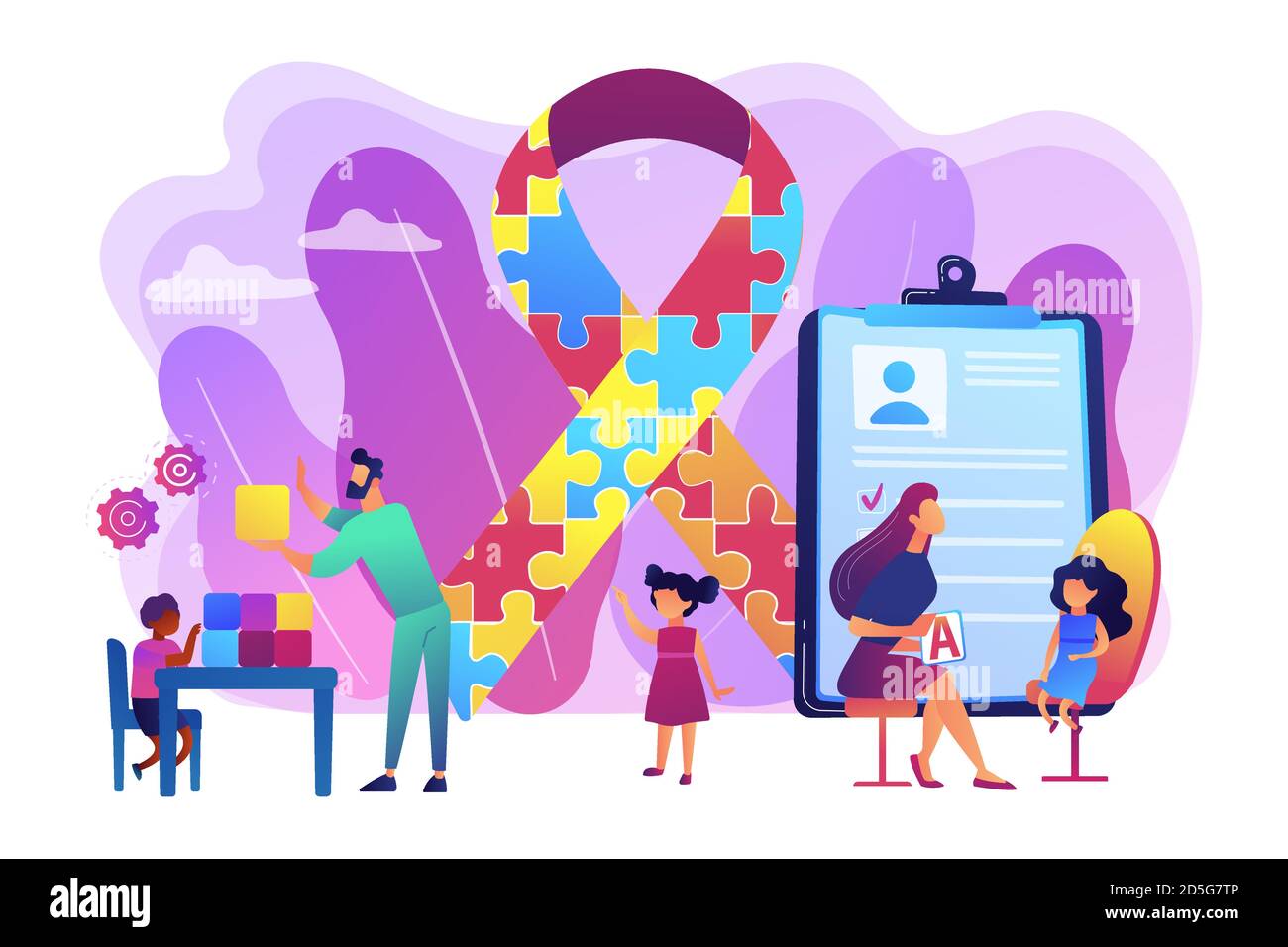 Autism therapy concept vector illustration Stock Vector Image & Art - Alamy