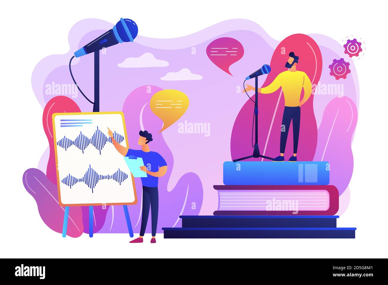 Voice and speech training concept vector illustration Stock Vector ...