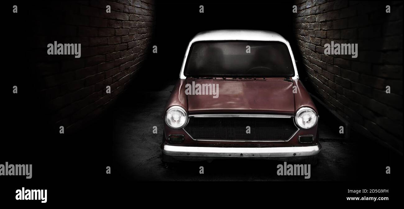 Classic Car Black Background