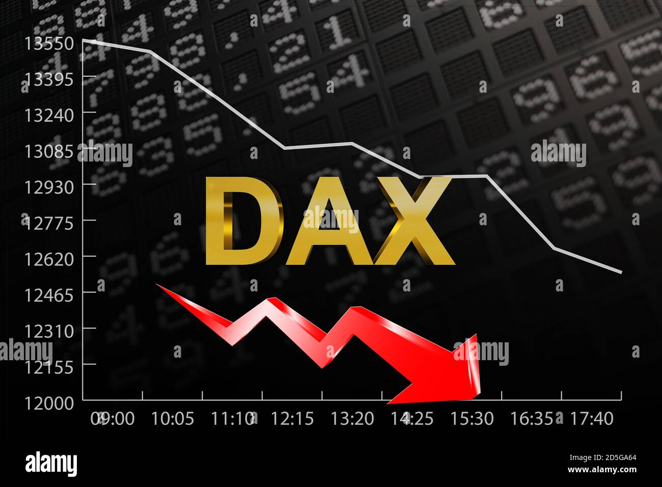 German Stock Exchange Dax bear market chart Stock Photo - Alamy