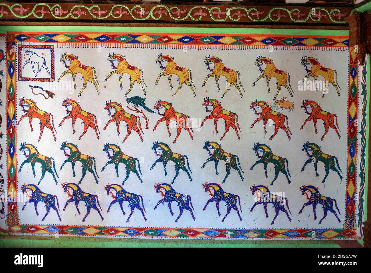 Rathwa Tribe’s Pithora Painting, Panchmahal district, Gujarat , India ...