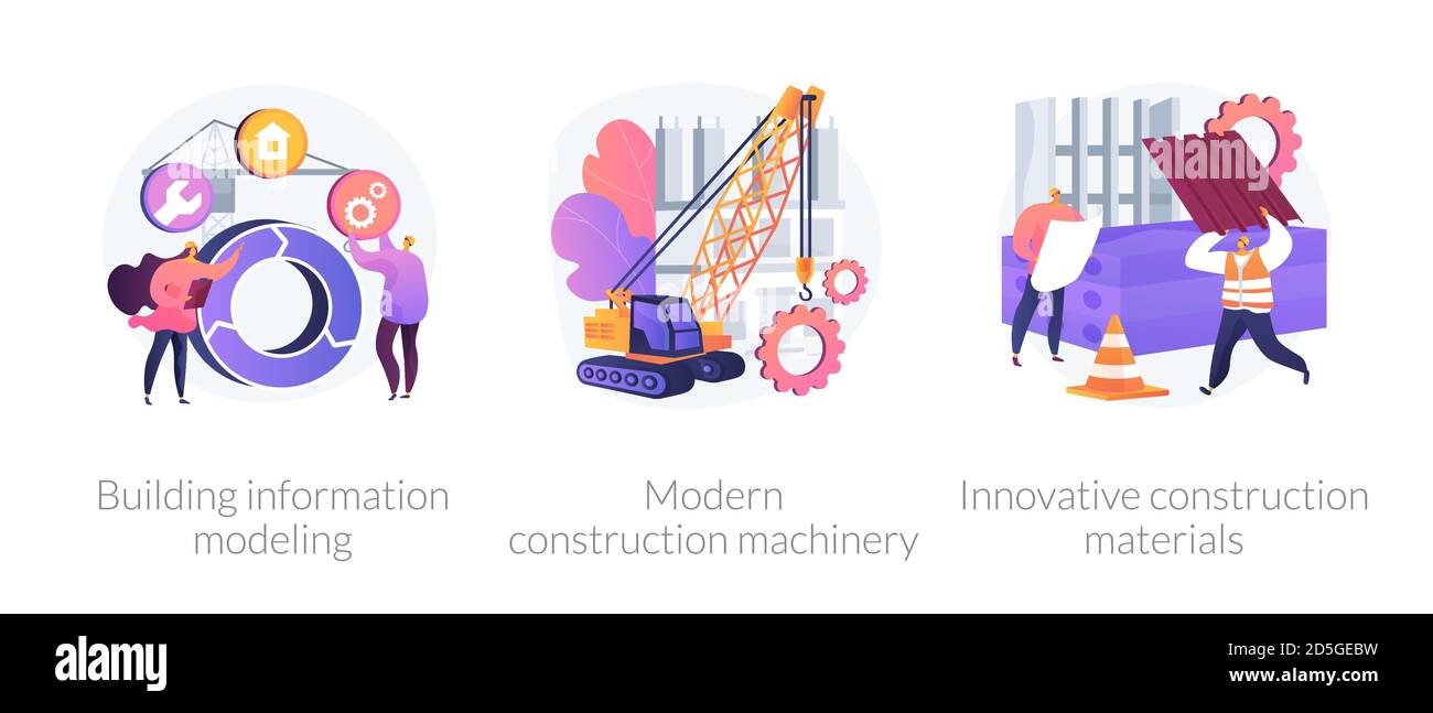 Building contractors services abstract concept vector illustrations ...