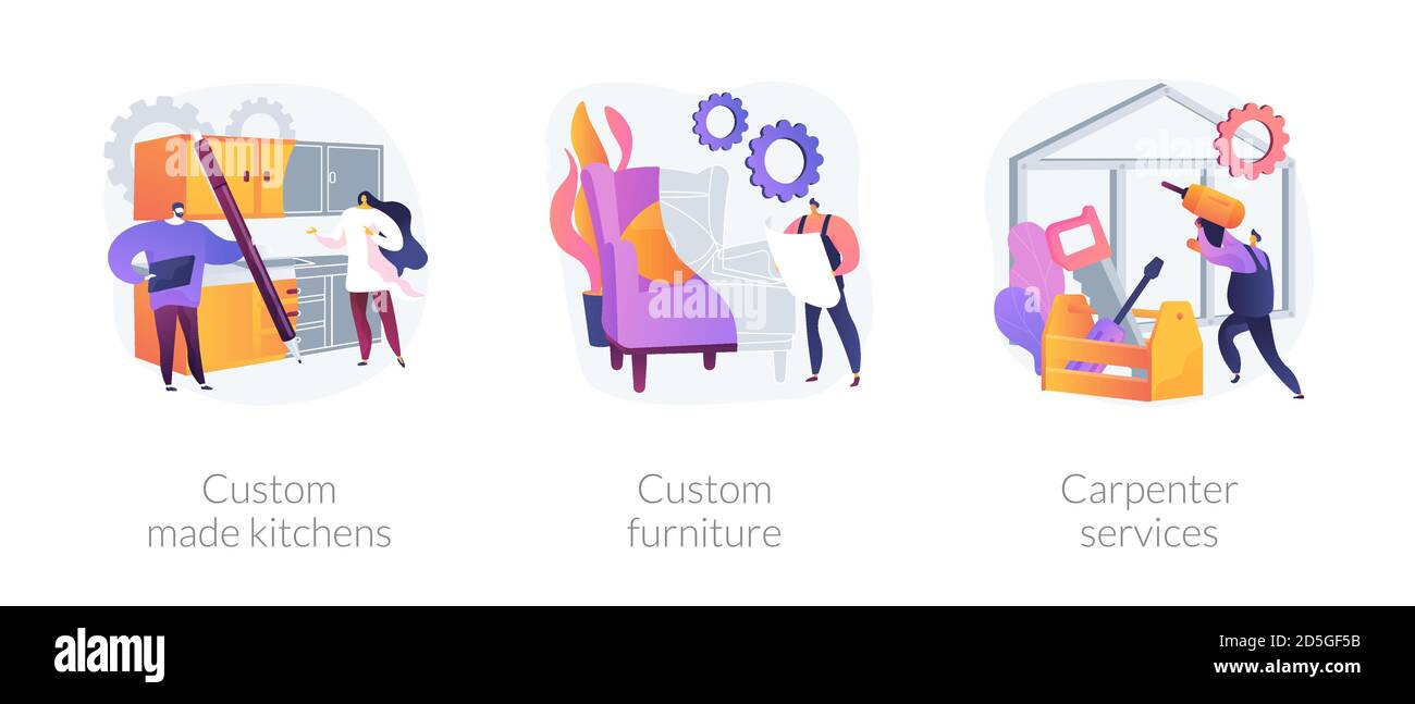 Apartment interior design abstract metaphors Stock Vector Image & Art ...