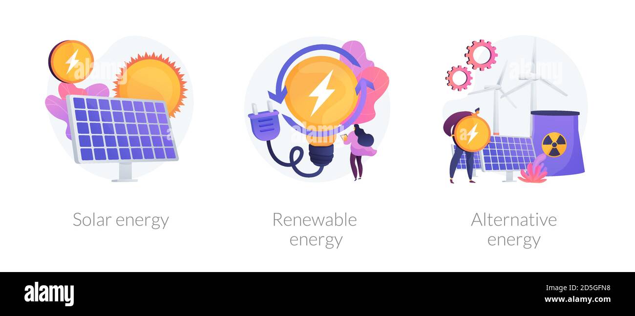 Green energy technologies vector concept metaphors Stock Vector Image ...