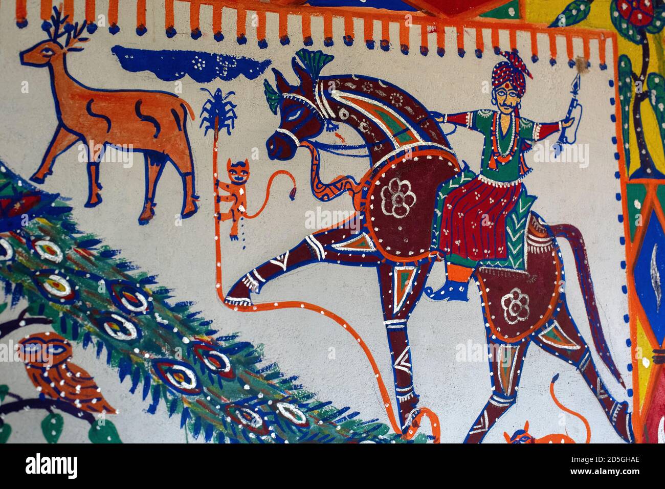 Rathwa Tribe’s Pithora Painting, Panchmahal district, Gujarat , India ...