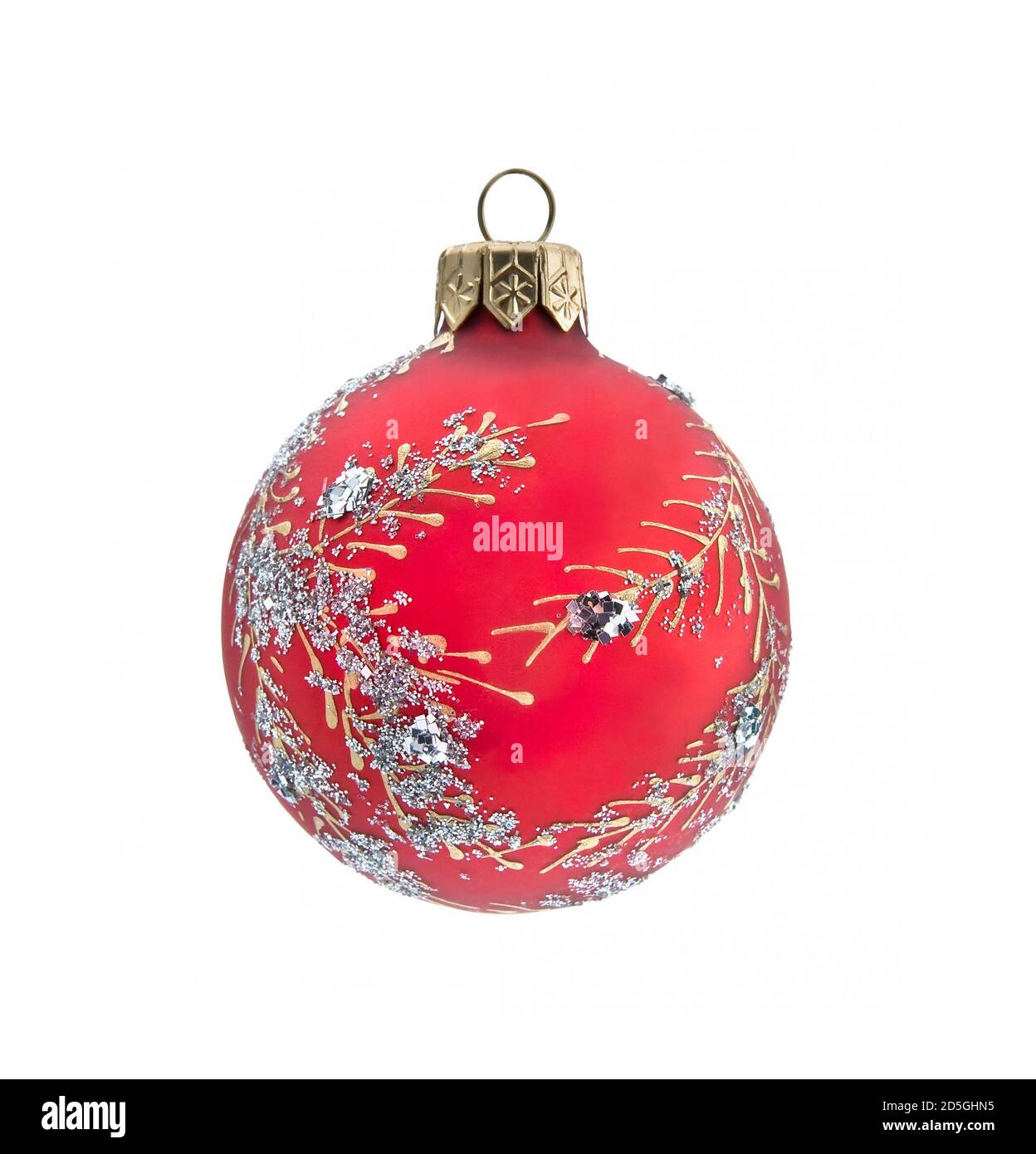 christmas red ball, isolated on white background Stock Photo - Alamy