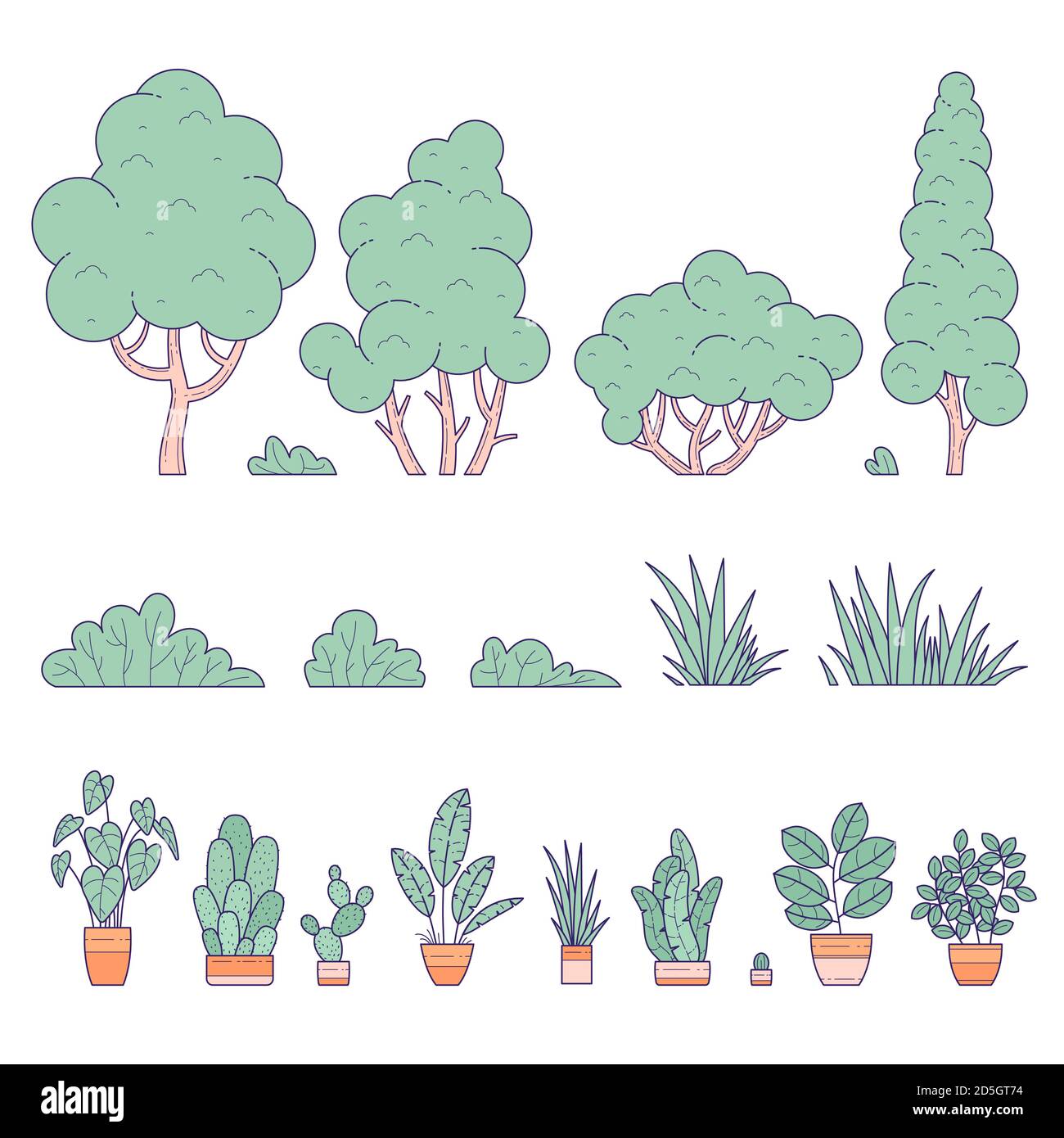 indoor and outdoor plants Stock Vector Image & Art - Alamy