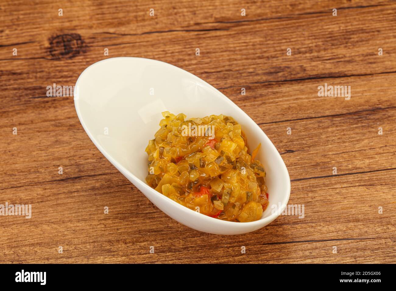 Relish sauce with cucumbers and mustard seeds Stock Photo - Alamy