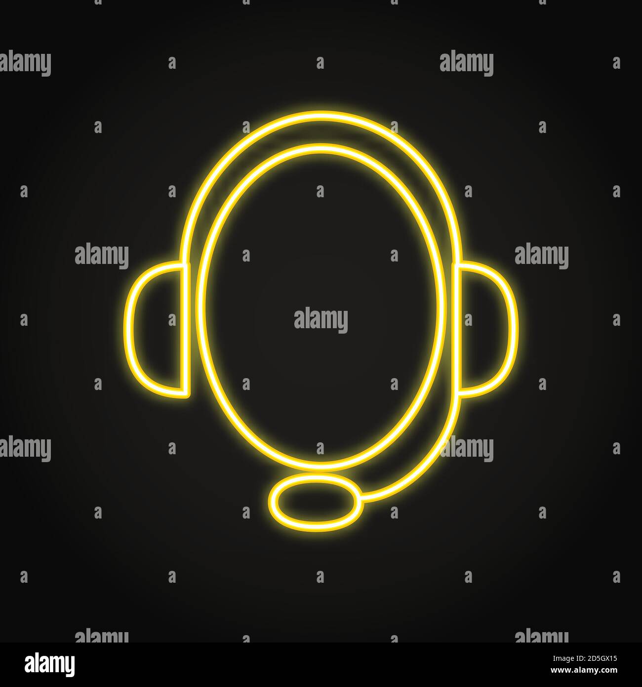 Customer support icon in neon line style Stock Vector Image & Art - Alamy