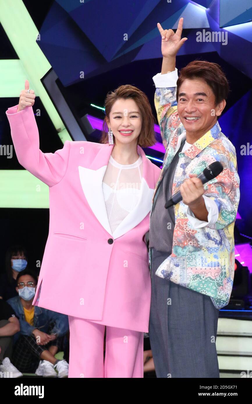 Taipei. 12th Oct, 2020. Vivian Hsu comes to Jacky Wu, Hank Chen and Lulu's "Hot Door Night" to ...